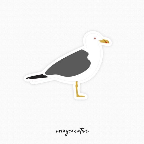 Lesser Black-backed Gull sticker - Etsy