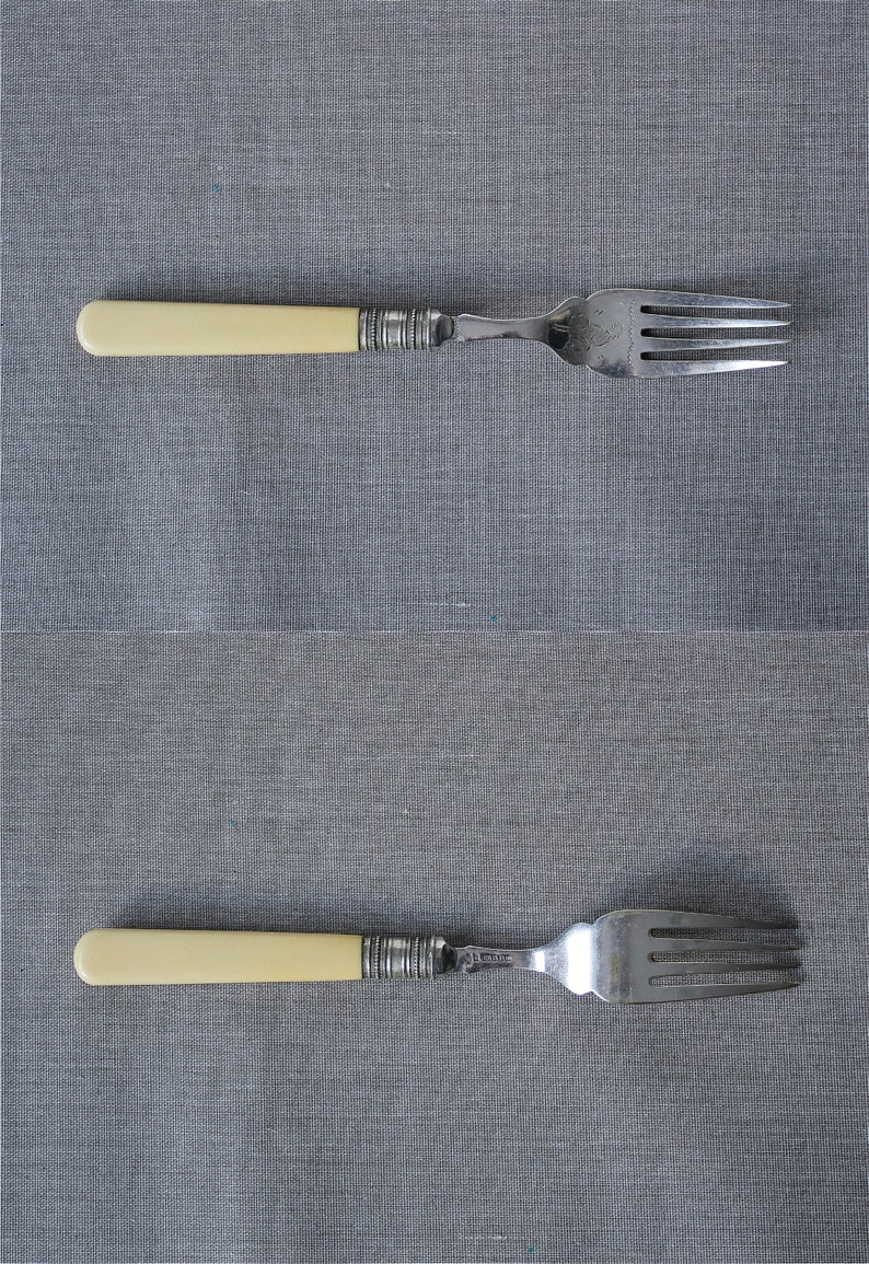 Antique H.F & Co. Silver Plated 2 Forks and Knives Set Vintage Cutlery ...