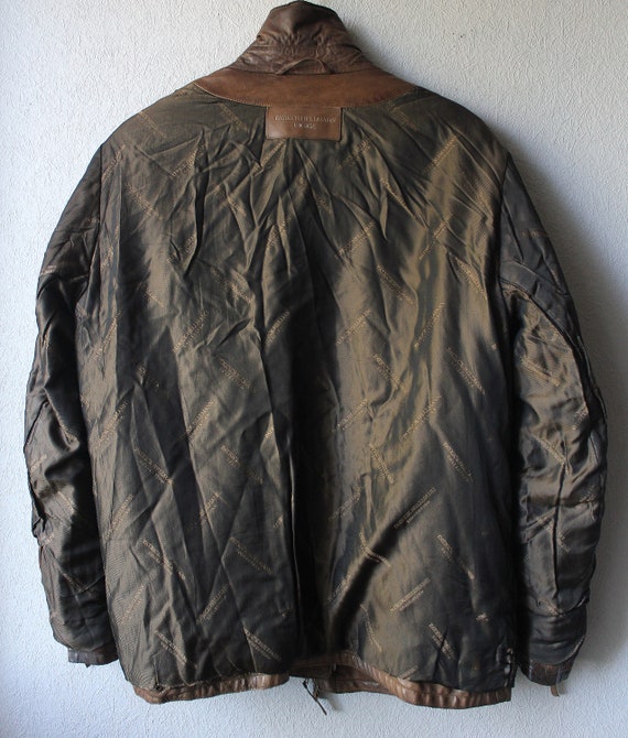 PATRICK HELLMANN Vintage Men Brown Leather Jacket - Gem