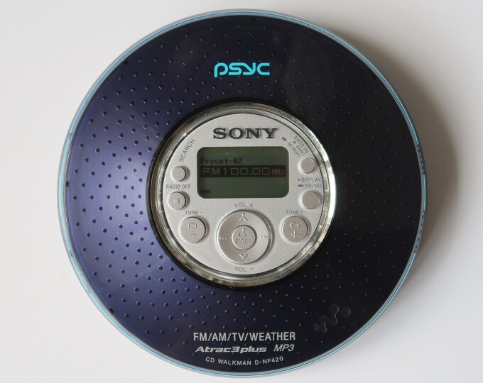 Sony Blue CD Walkman D-NF420 Fm/am/tv/weather Atrac3 Psyc With Case - Etsy
