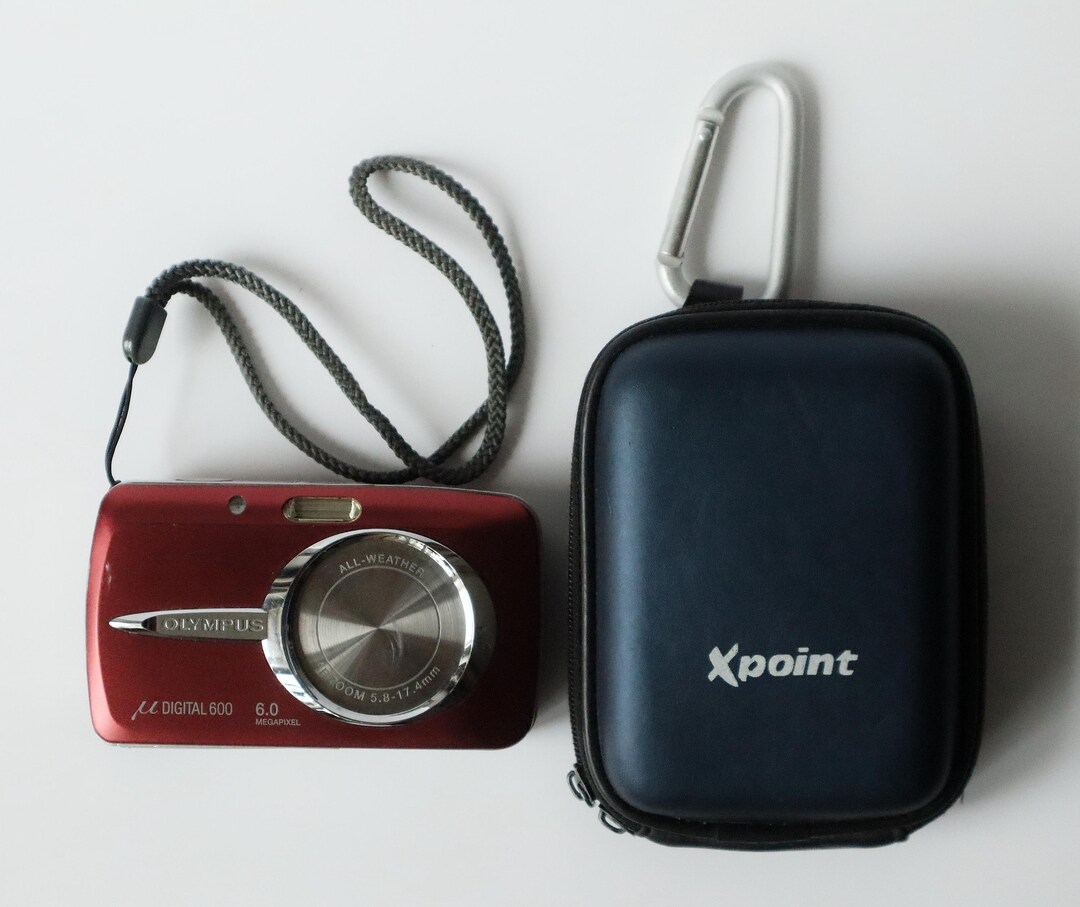 OLYMPUS Mju 600 Digital Red Compact Camera With Xd-picture Card & Case ...