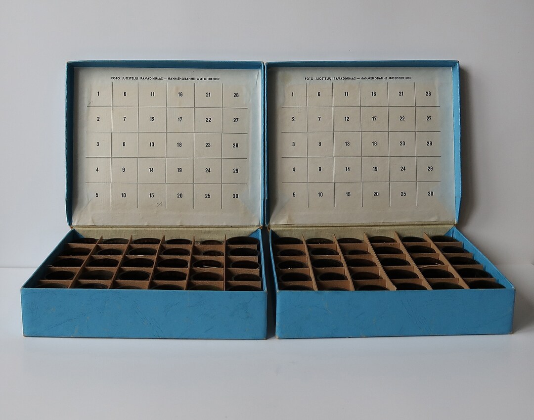 60 Soviet Vintage Filmstrips in 2 Special Storage Cardboard Boxes ...