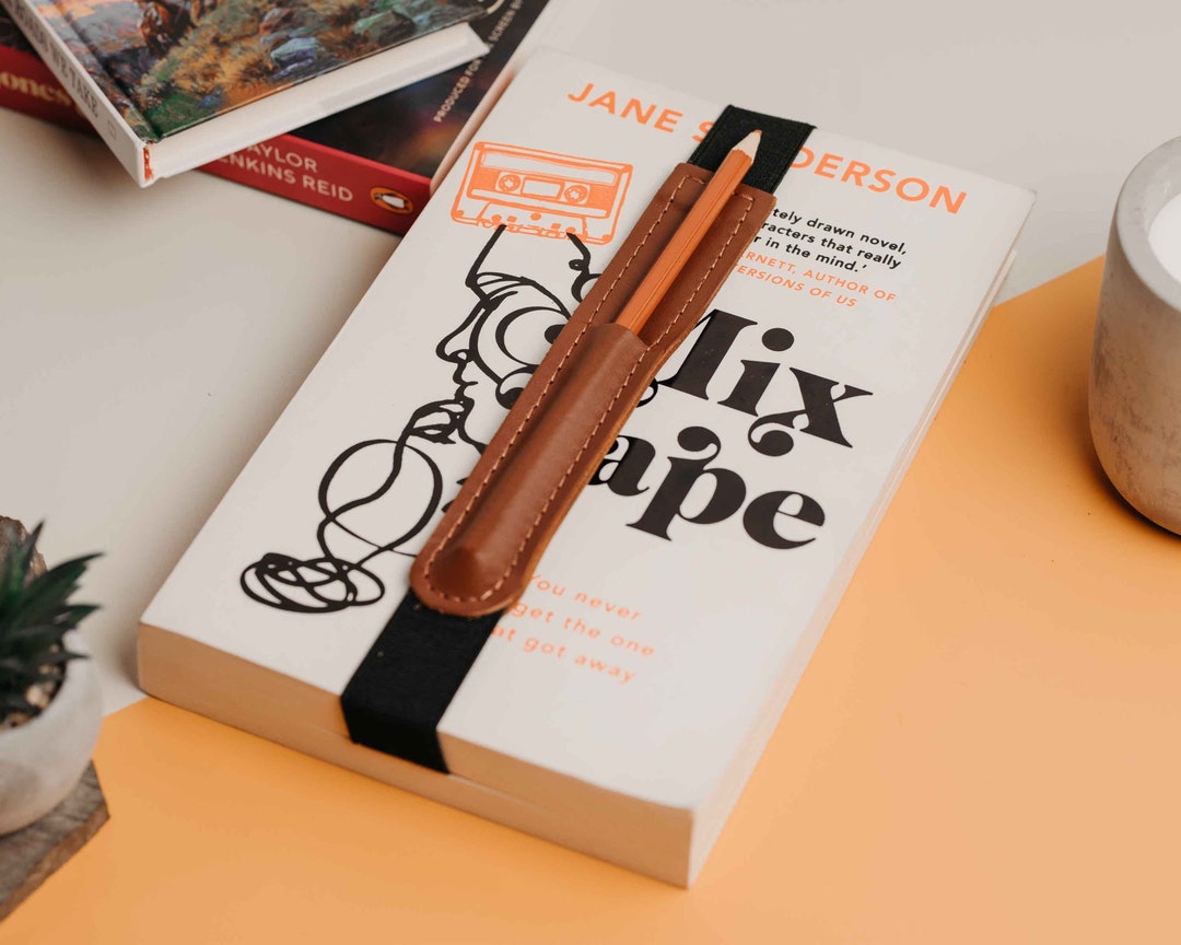 Leather Elastic Book Mark, Personalized Bookmark, Book Page Marker ...