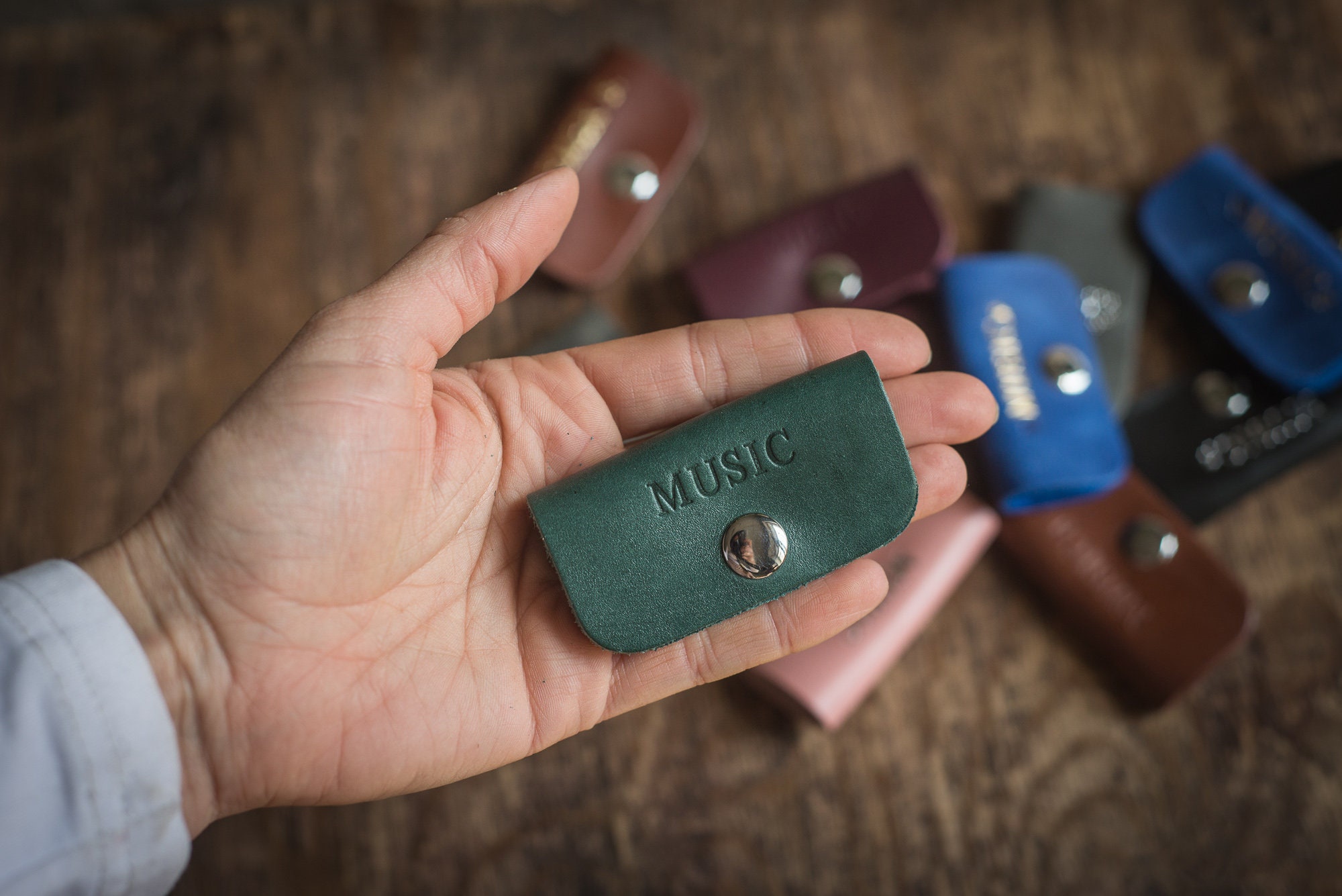 Leather cable holder personalized earphone organizer custom | Etsy