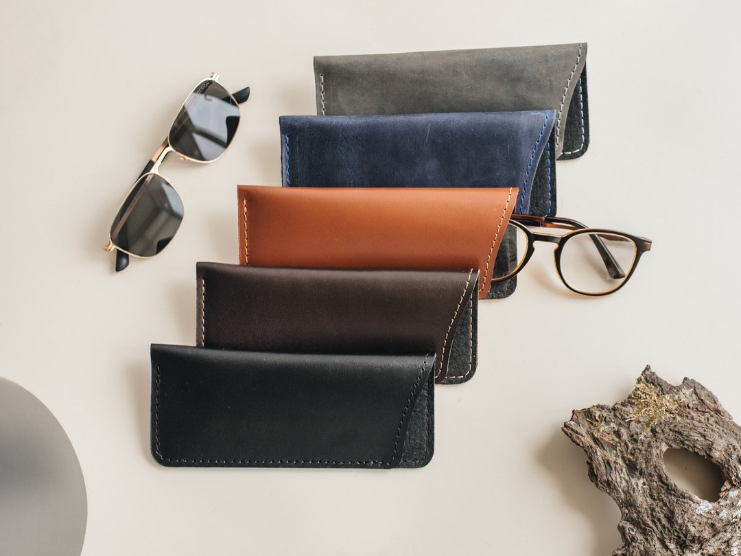 Reading Glasses & Spectacles Case, Mens Leather Sunglasses Sleeve ...
