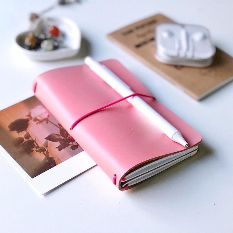 Refillable Journal Cover Leather, Travelers Notebook Cover A6 A5, Her ...