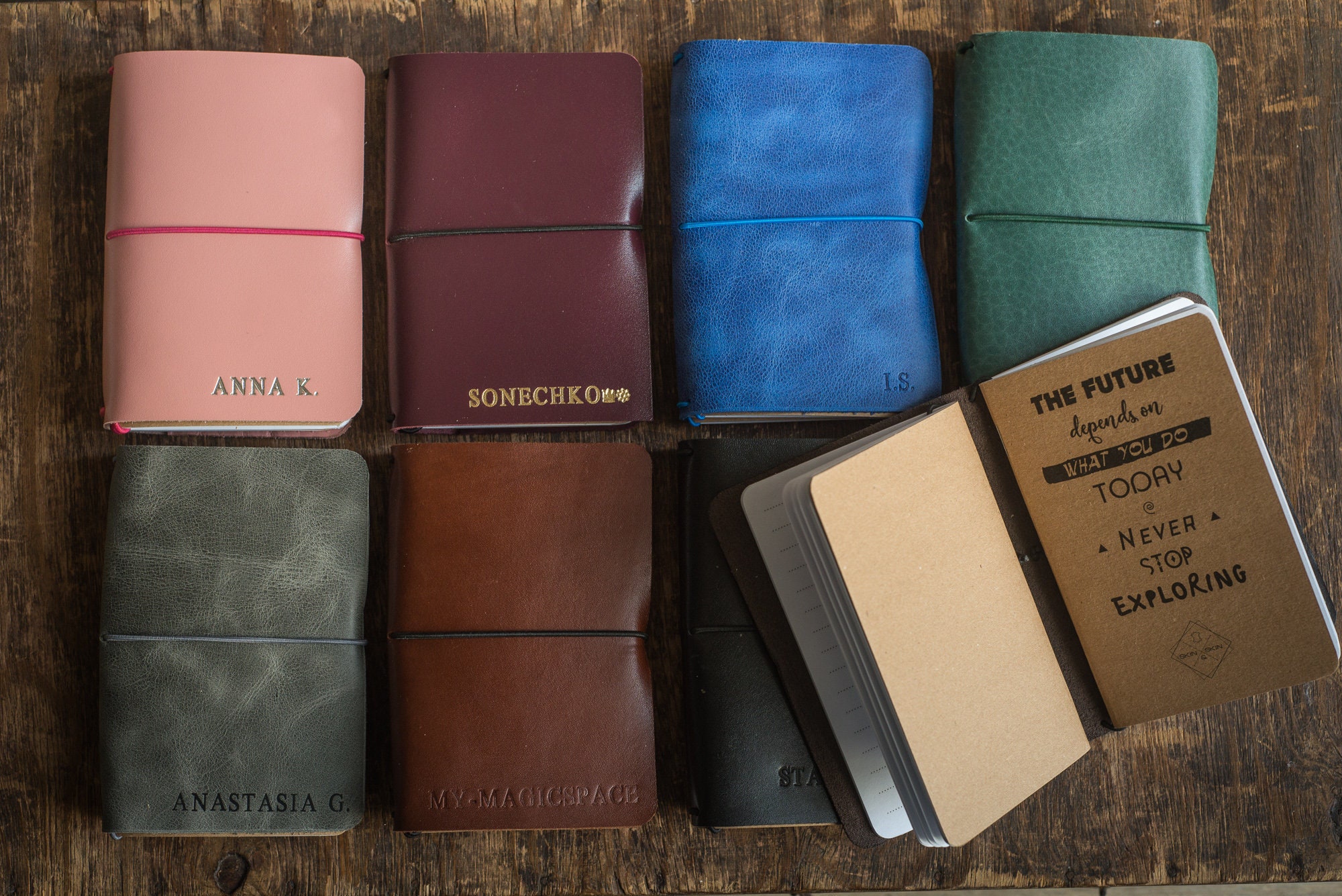 Personalized Leather Notebook Travel Journal A6 Lined | Etsy