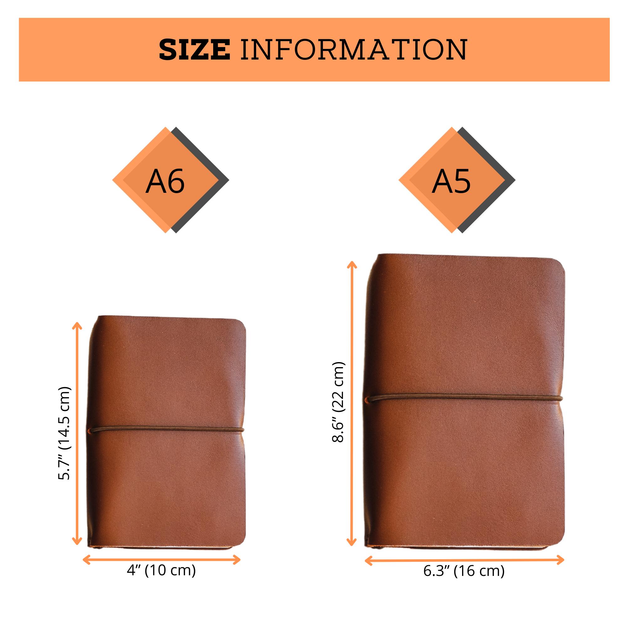 Personalized Refillable Notebook Cover A5 A6, Traveler Planner Cover ...