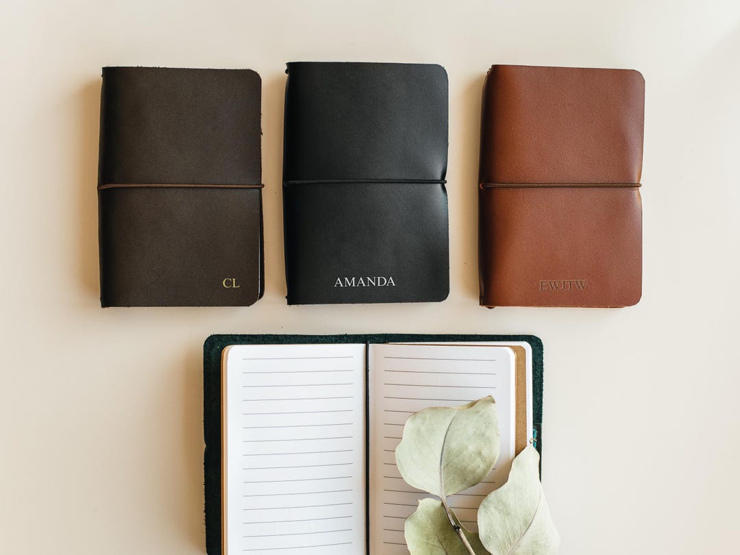 Personalized Refillable Notebook Cover A5 A6, Traveler Planner Cover ...