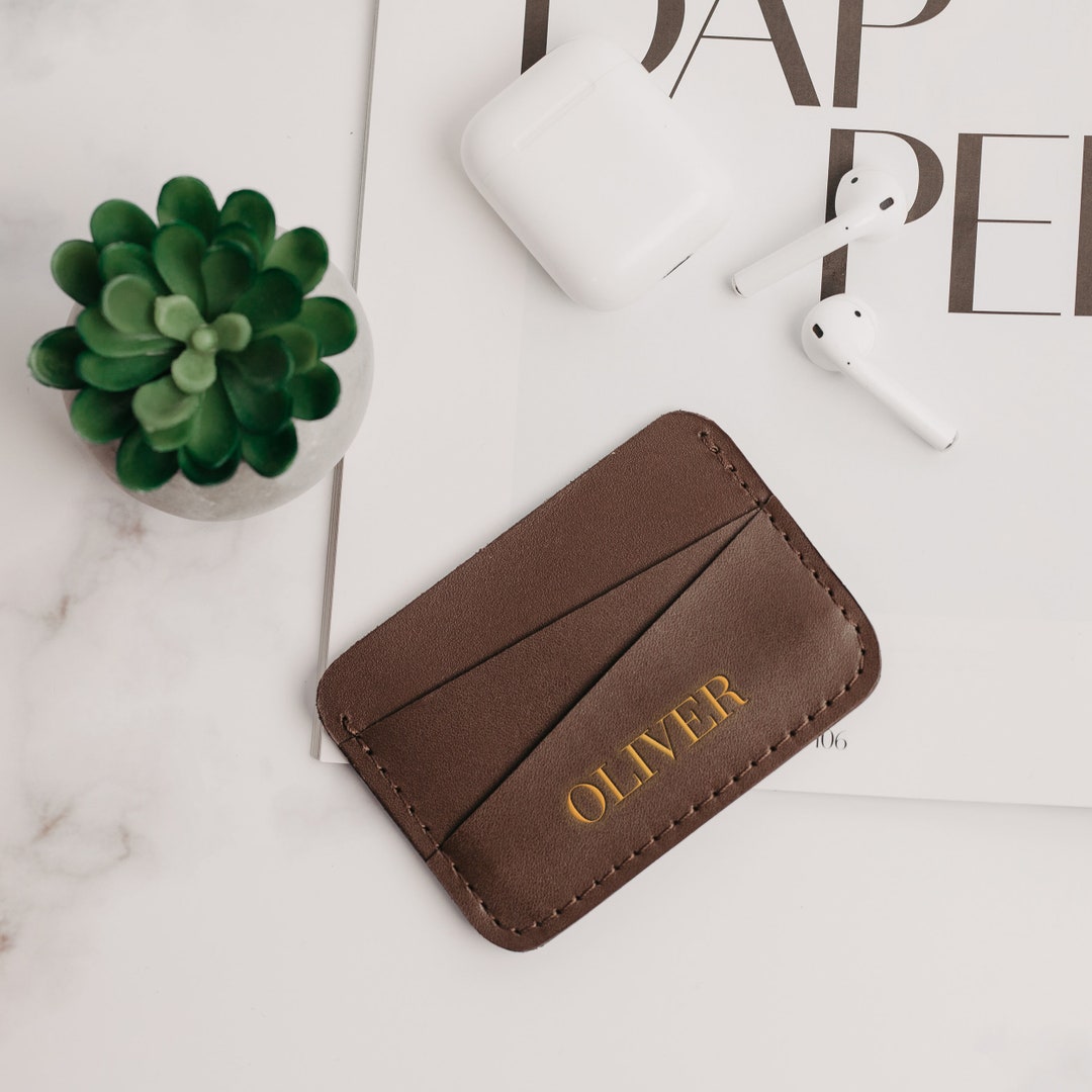 Customized Business Card Case Leather Custom Card Holder Men - Etsy