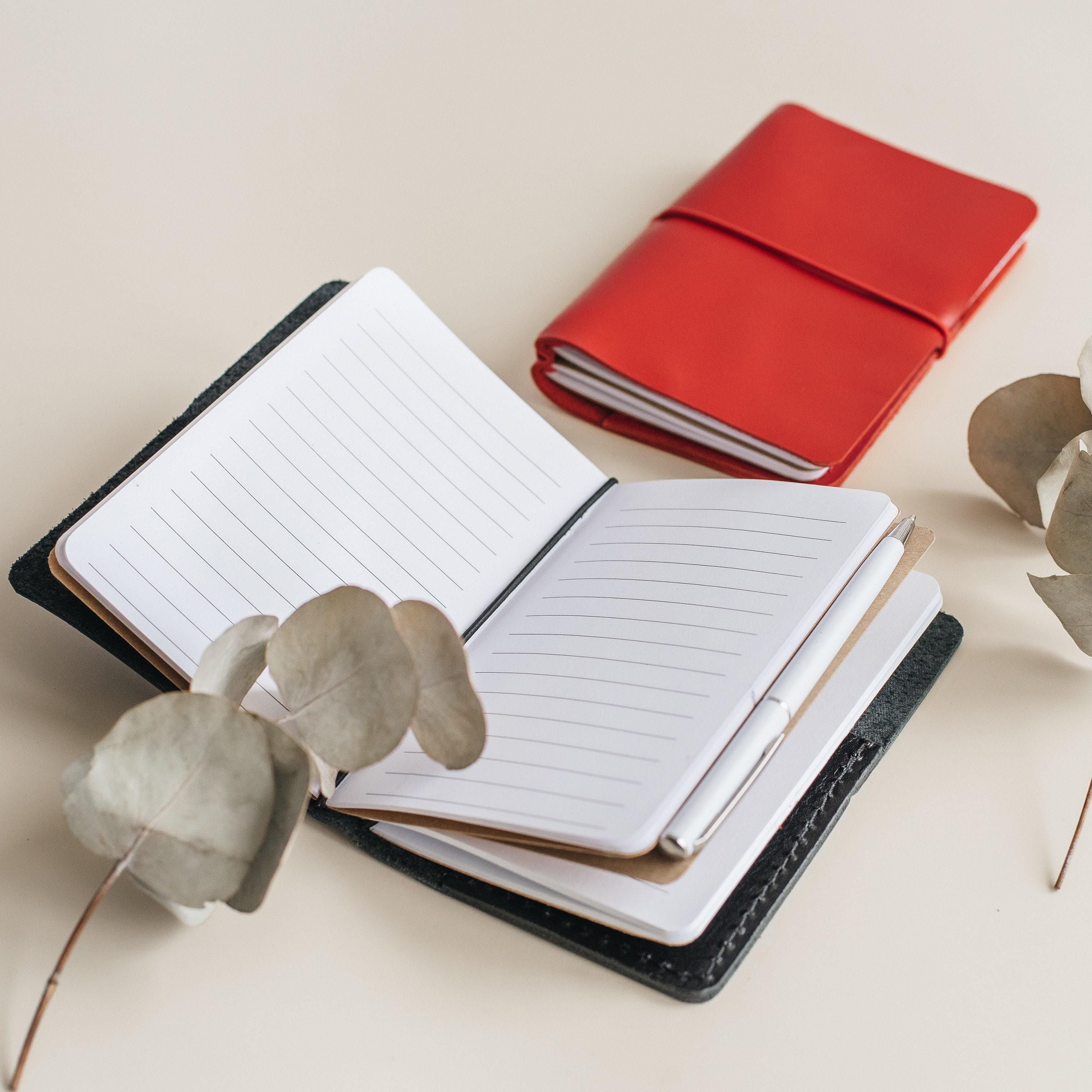 Refillable Journal Cover Leather, Travelers Notebook Cover A6 A5, Her ...