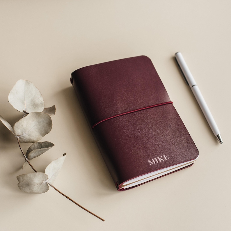 Personalized Refillable Notebook Cover A5 A6, Traveler Planner Cover ...