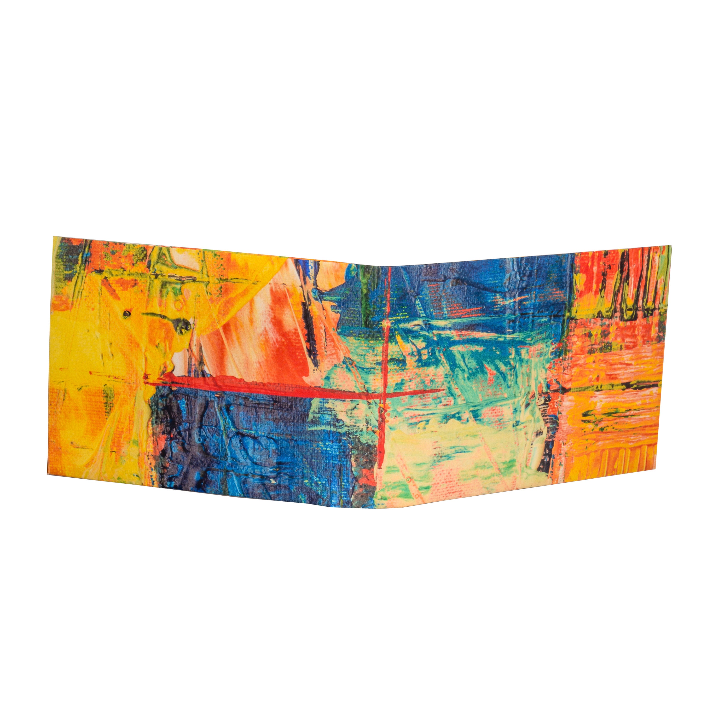 Paper Wallet Abstract Painting Artwork, Slim Wallet, Gift for Him ...