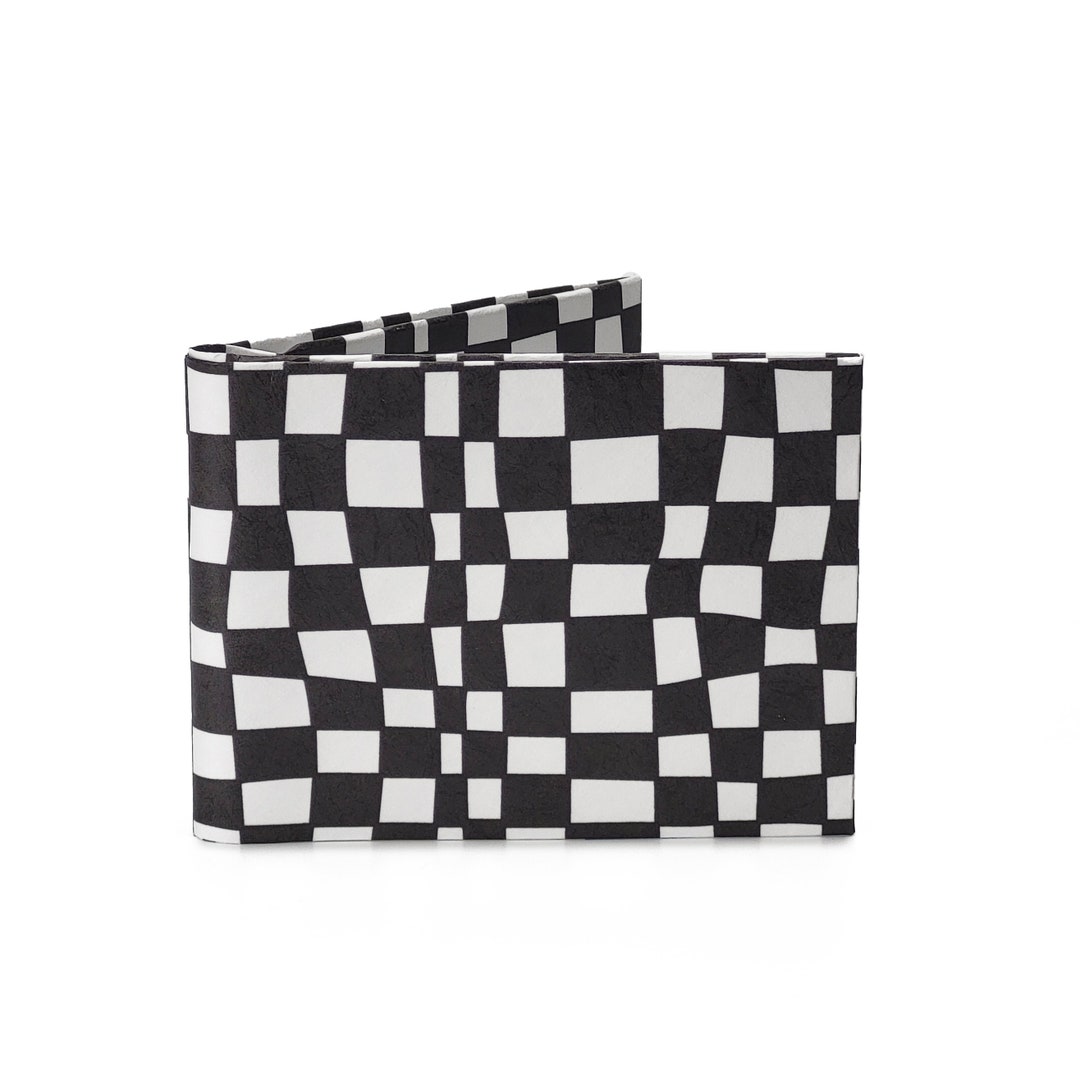 Slim Wallet Black Squares Illusion | Paper Wallet | Cool Wallet | Gift ...