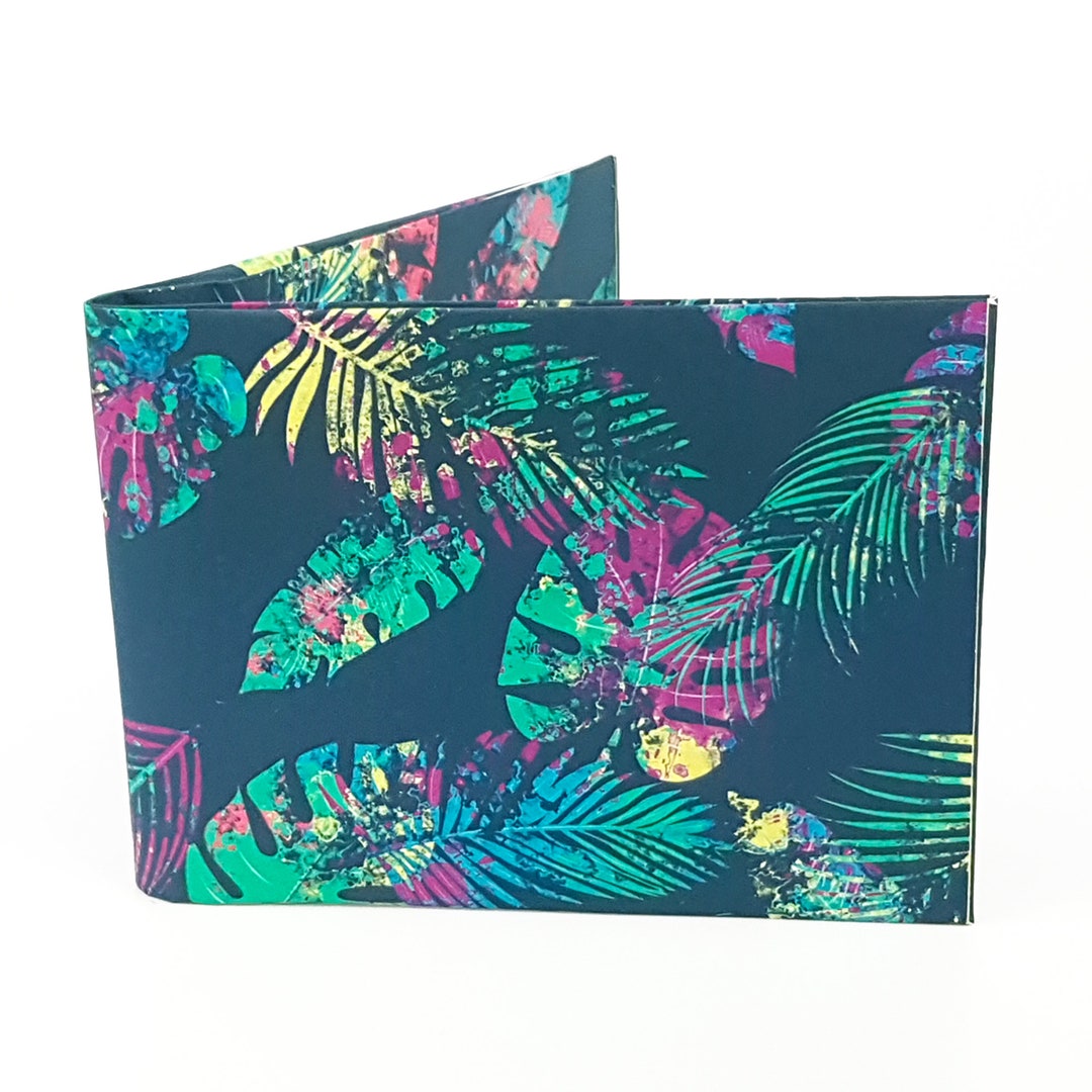 Paper Wallet, Slim Wallet, Tropical Leaf, Wallet Women, Gift for Her ...