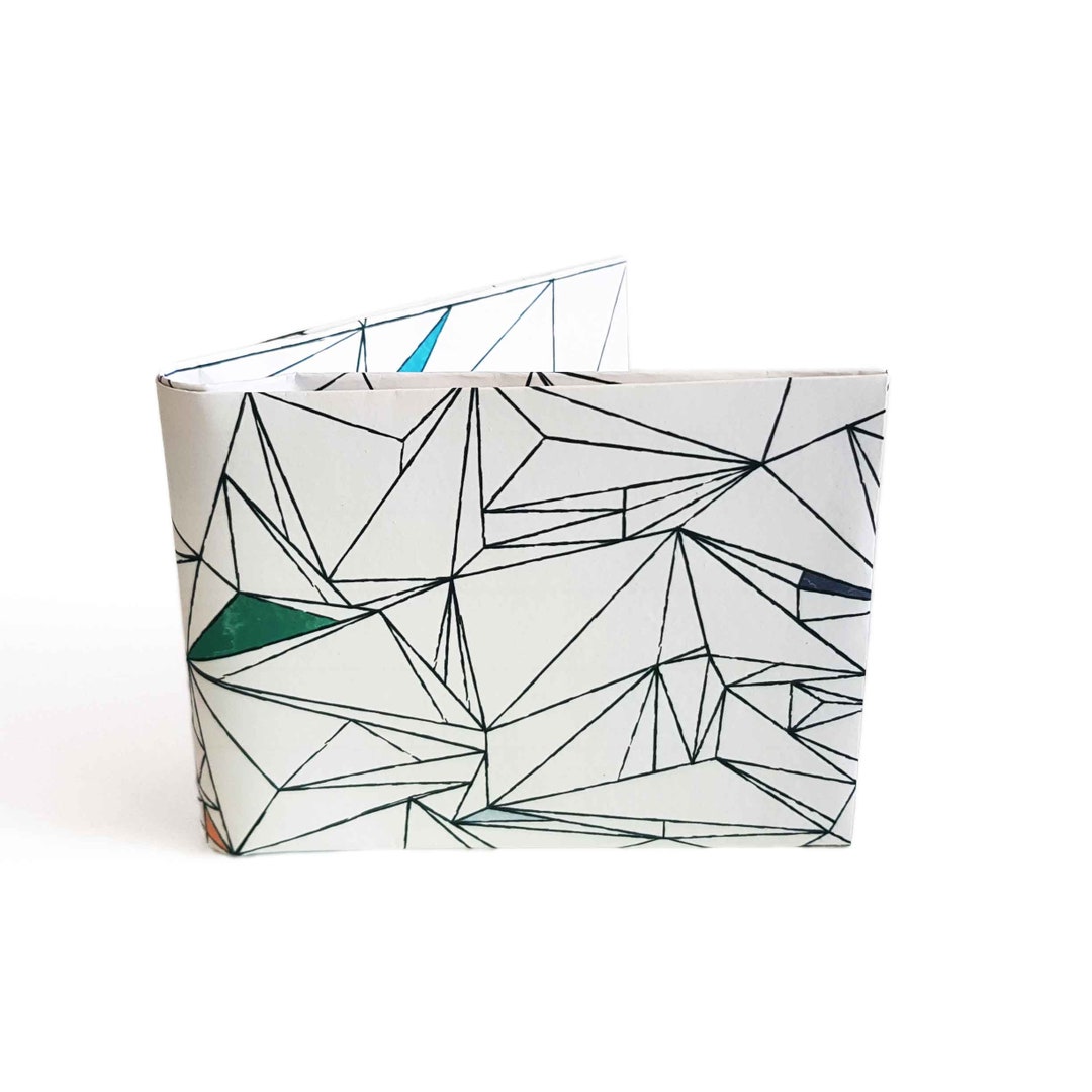 Paper Wallet, Slim Wallet, Triangles Artwork, Wallets for Men, Wallet ...
