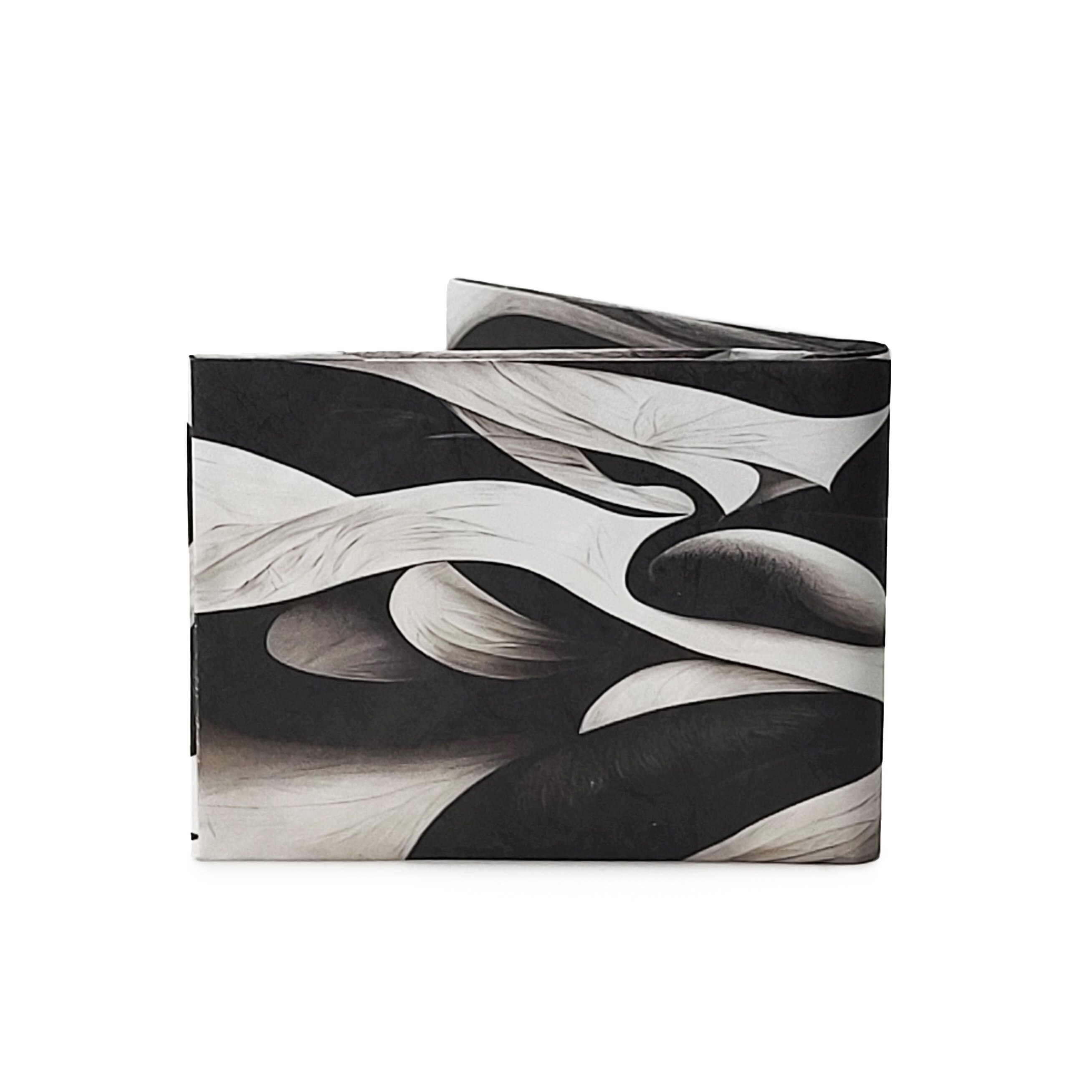 Slim Wallet Black and White Paper Wallet Cool Wallet Gift - Etsy