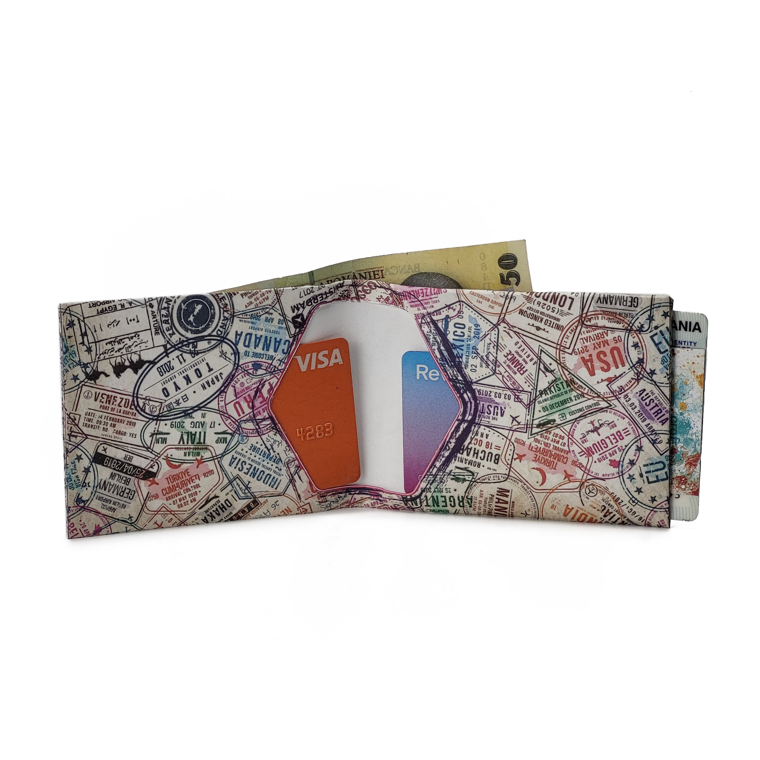 Slim Wallet Passport Stamps Paper Wallet Cool Wallet - Etsy