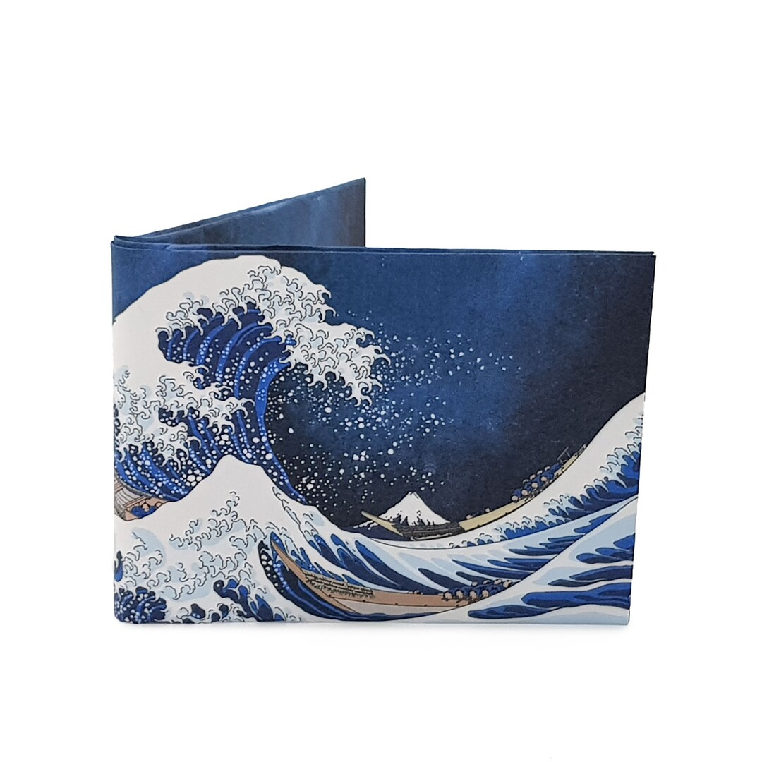 The Great Wave off Kanagawa | Travel Slim Wallet | Blue Paper Wallet ...