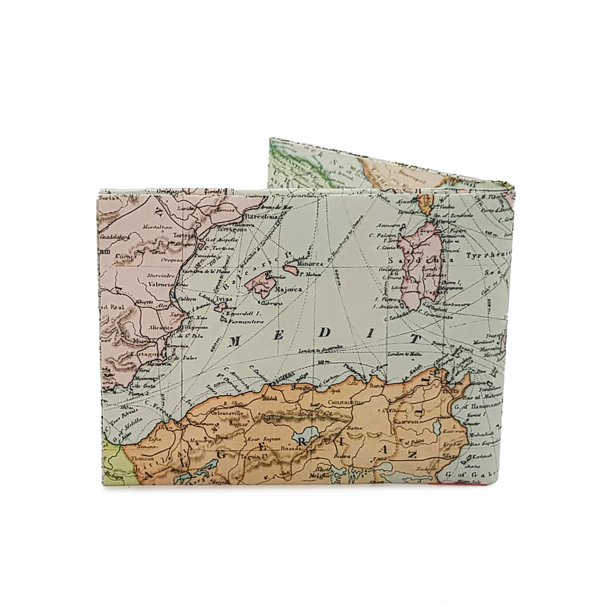 World Map Wallet | Travel Slim Wallet | Paper Wallet With Travel Map ...