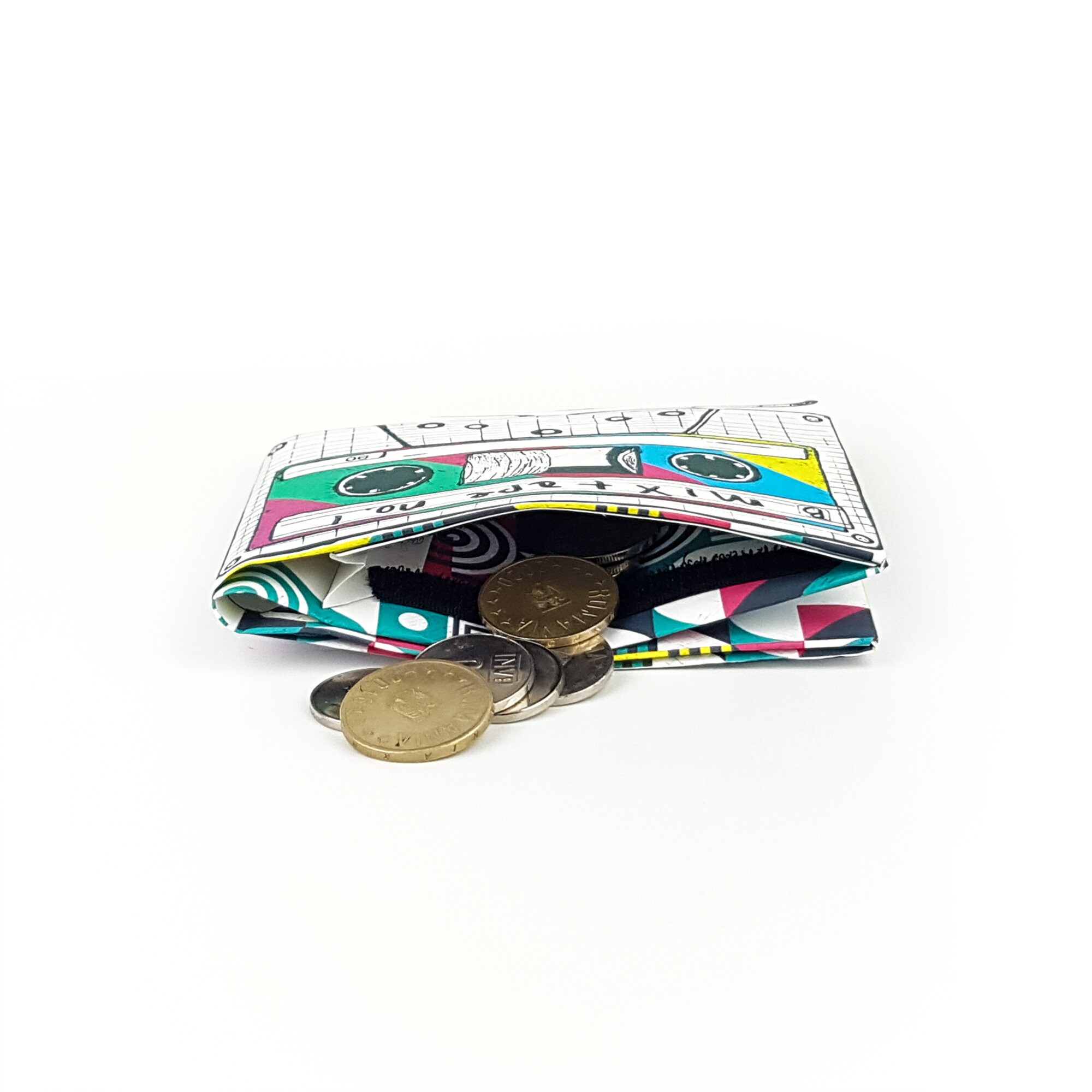 Handcrafted Wallet Sturdy Paper Pop Art Retro Nostalgia Slim Bi-fold ...