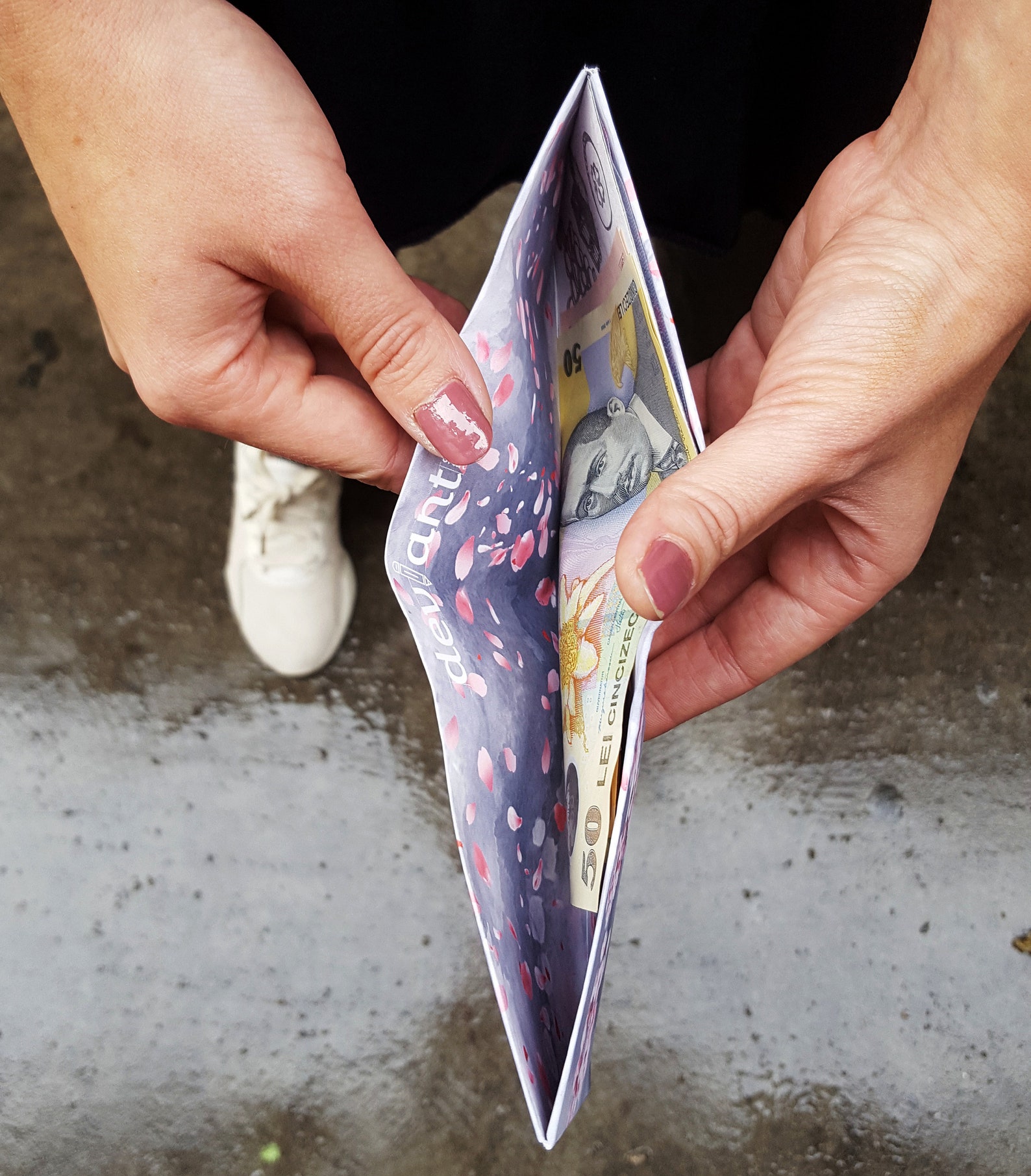 Paper Wallet Cherry Blossom Artwork Slim Wallet Gift for - Etsy