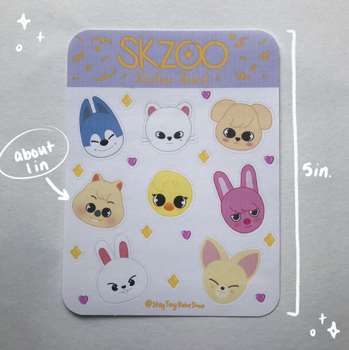 Stray Kids SKZOO Character Sticker Sheet - Etsy