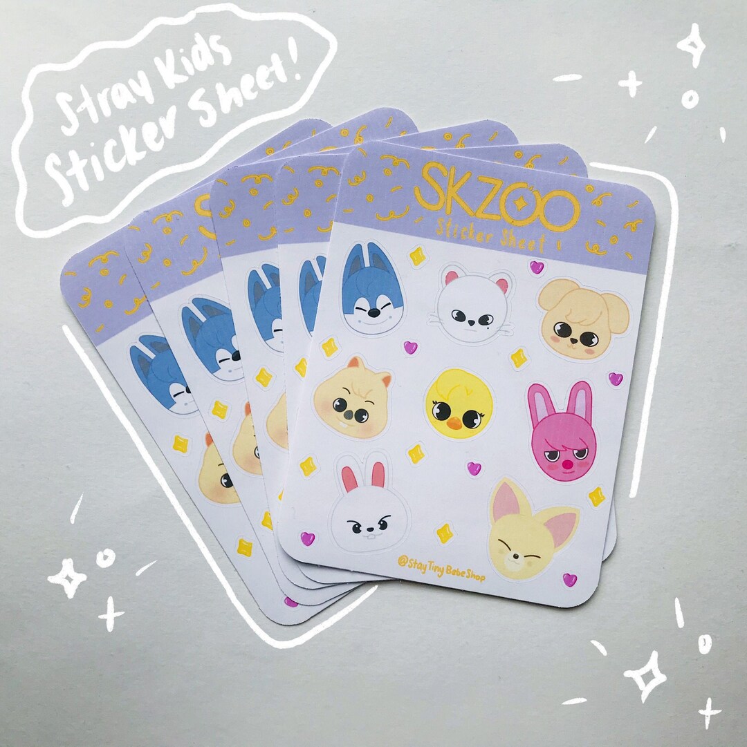 Stray Kids SKZOO Character Sticker Sheet - Etsy