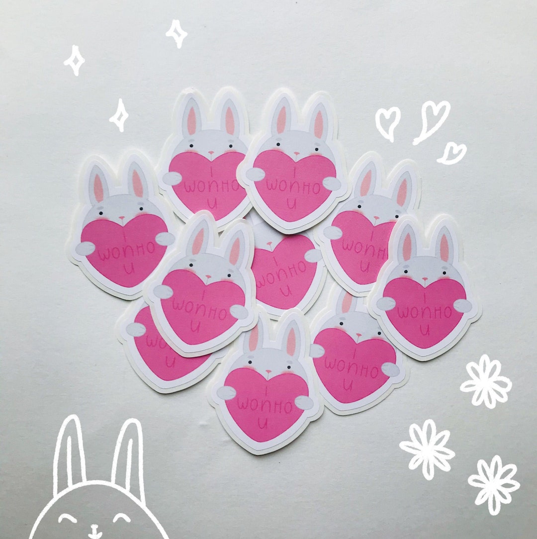 Wonho Bunny 'I Wonho U' Sticker - Etsy