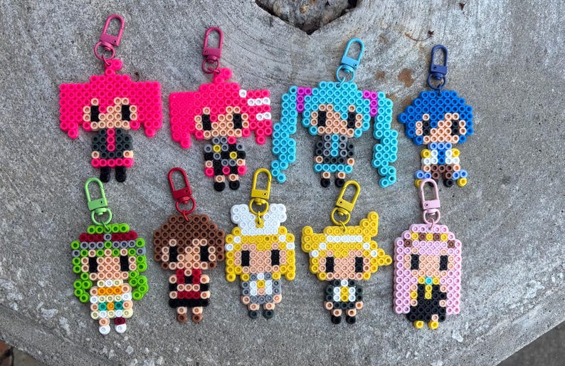 Vocaloid Perler Bead Keychains - Etsy