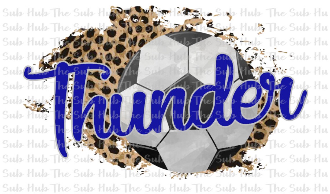 Thunder Soccer Sublimation Design PNG File Digital - Etsy