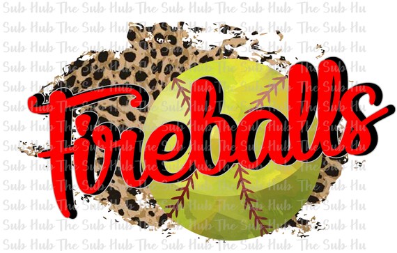 Fireballs Softball Ready to Press Sublimation Transfer - Etsy