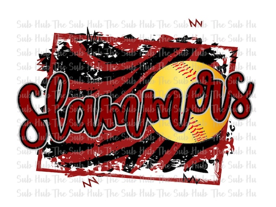 Slammers Softball Sublimation Design PNG File Digital - Etsy