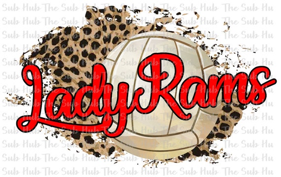 Lady Rams Volleyball Red Ready to Press Sublimation | Etsy