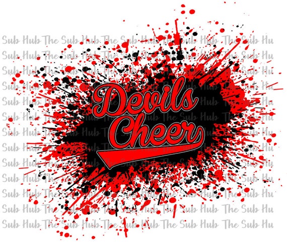 Devils Cheer Splatter Ready to Press Sublimation Transfer - Etsy