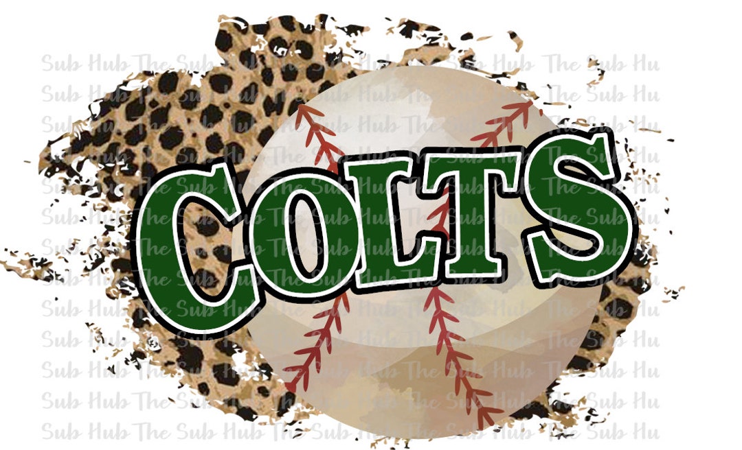 Colts Baseball Sublimation Design PNG File Digital Download Cheetah ...