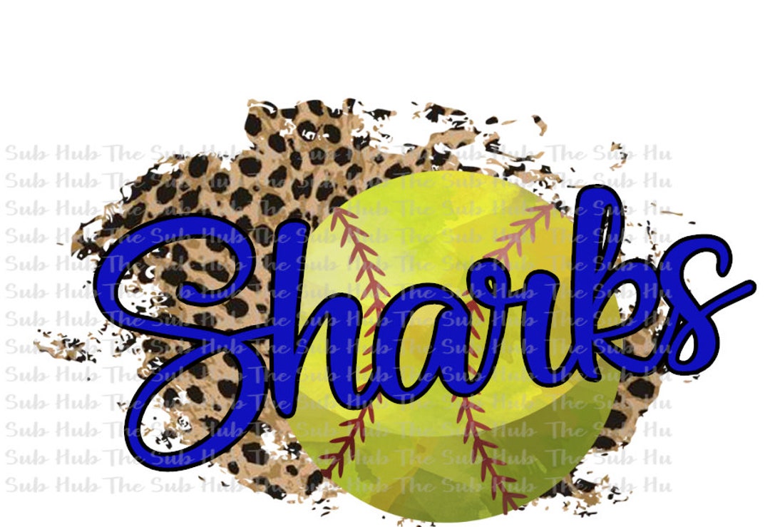 Sharks Softball | | Sublimation Design | PNG File | Digital Download ...