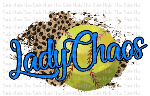 Lady Chaos Softball Sublimation Design PNG File Digital | Etsy