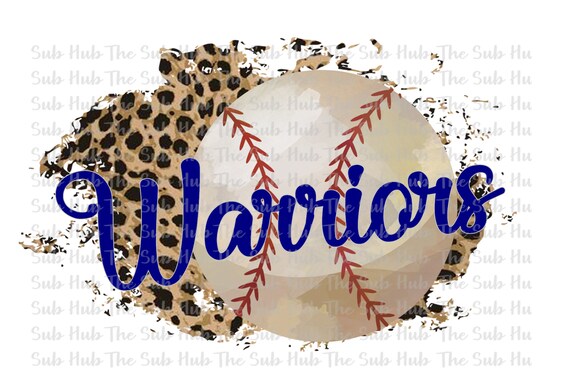 Warriors Baseball Sublimation Design PNG File Digital - Etsy