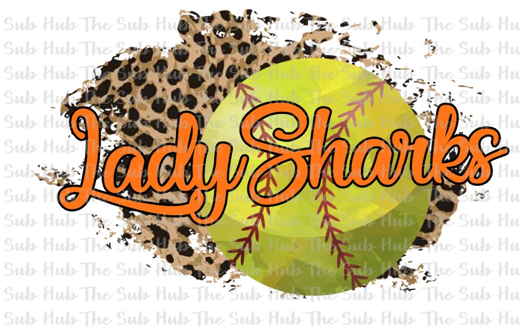 Lady Sharks Softball | Sublimation Design | PNG File | Digital Download ...