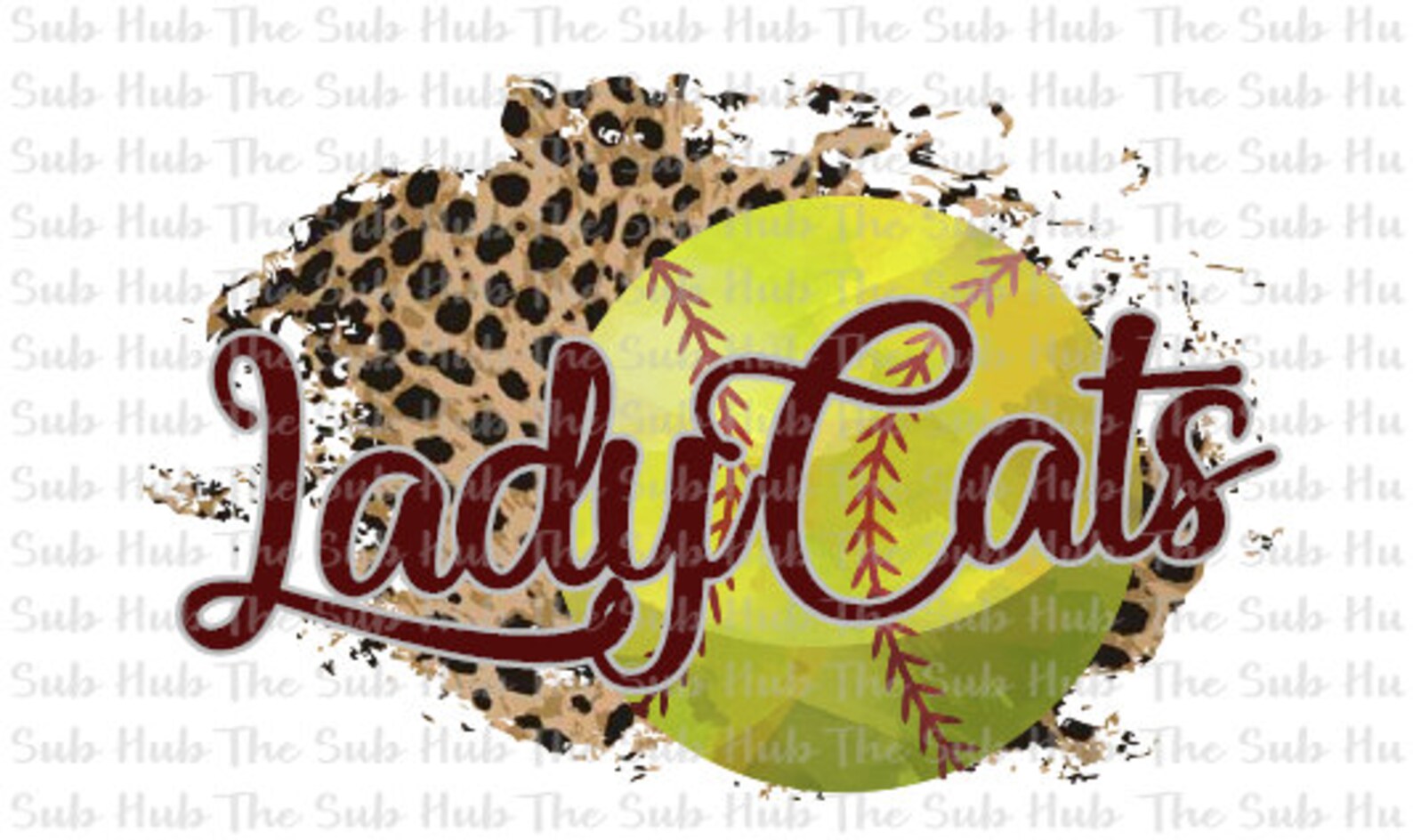 Lady Cats Softball Maroon Sublimation Design PNG File - Etsy