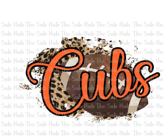 Cubs Football Sublimation Design PNG File Digital - Etsy
