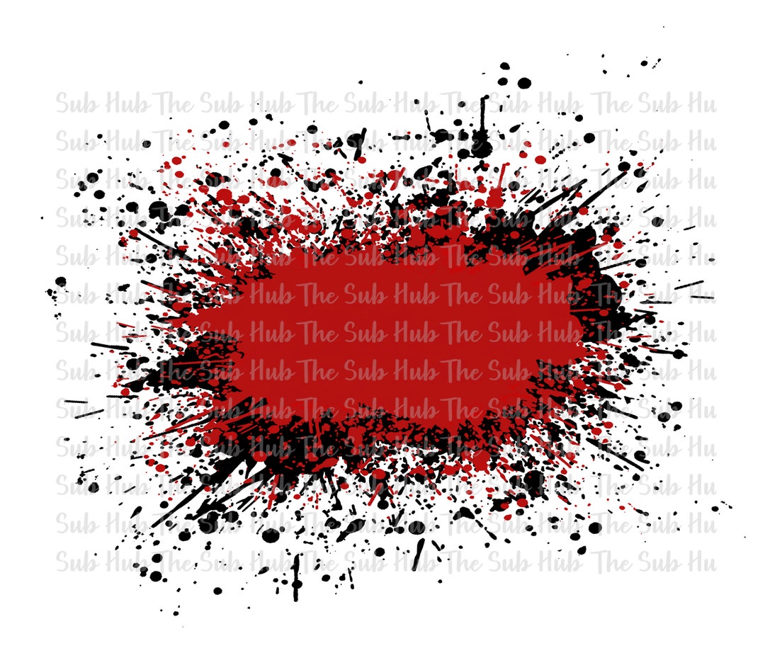 Splash Design, Red and Black Background, Splatter | Sublimation Design ...