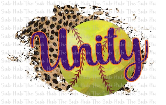 Unity Softball Sublimation Design PNG File Digital | Etsy