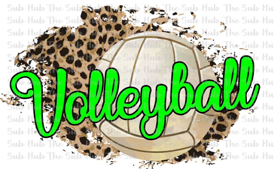 Volleyball | Sublimation Design | PNG File | Digital Download | Cheetah ...