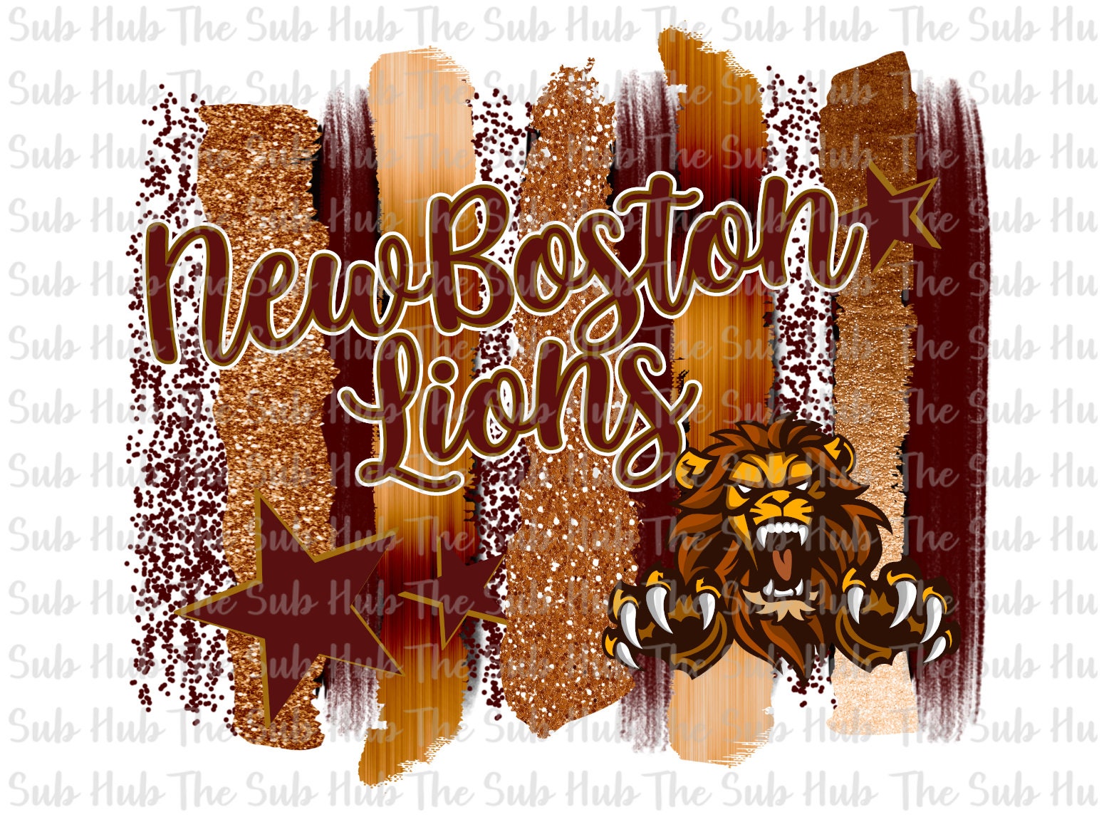 New Boston Lions | Sublimation Design | PNG File | Digital Download ...