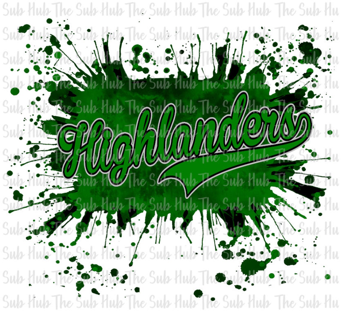 Highlanders Splash Design Sublimation Design PNG File - Etsy