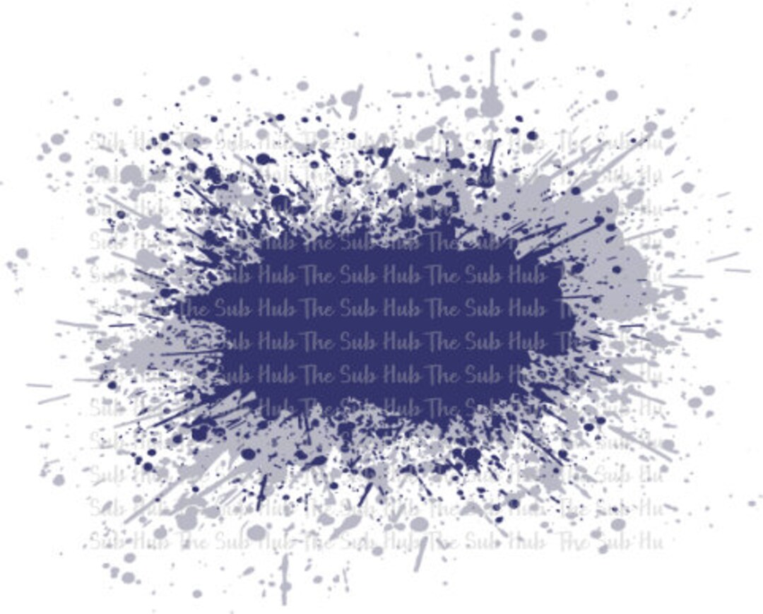Splash Design, Navy Background, Silver Splatter | Sublimation Design ...