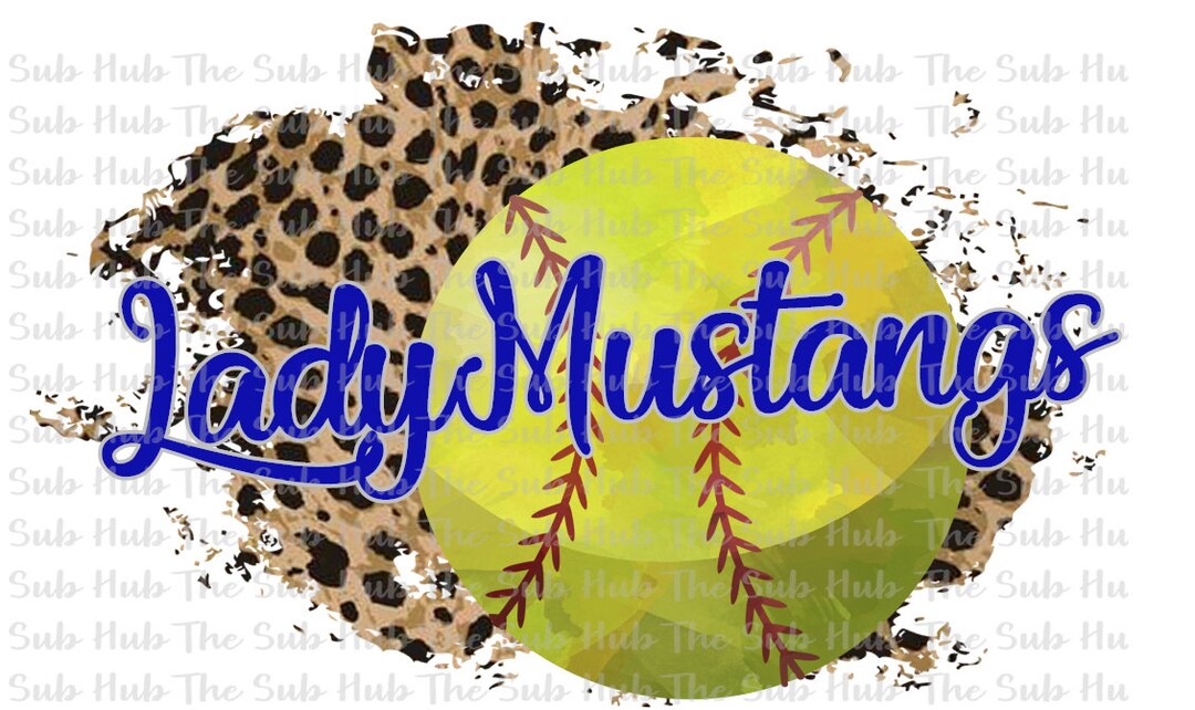 Lady Mustangs Softball | Sublimation Design | PNG File | Digital ...