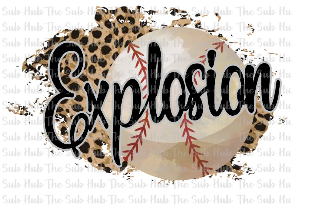 Explosion Baseball | Sublimation Design | PNG File | Digital Download ...